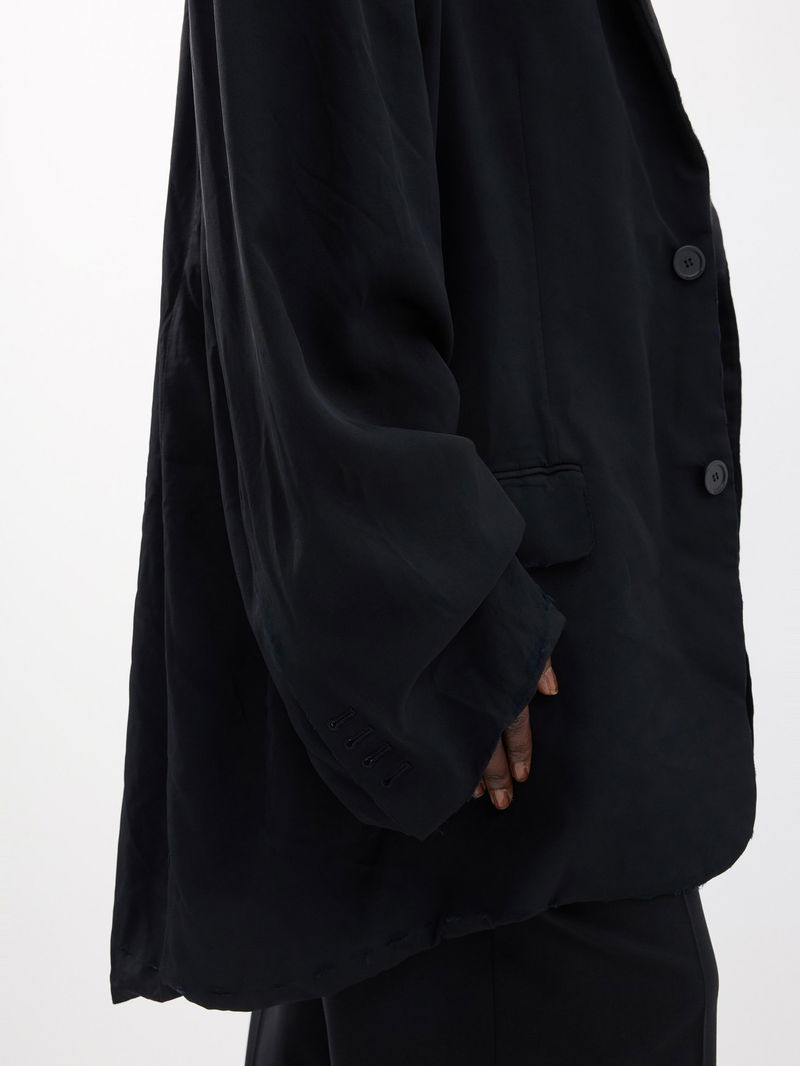BALENCIAGA Skater Oversized Gabardine Jacket in Black | Endource