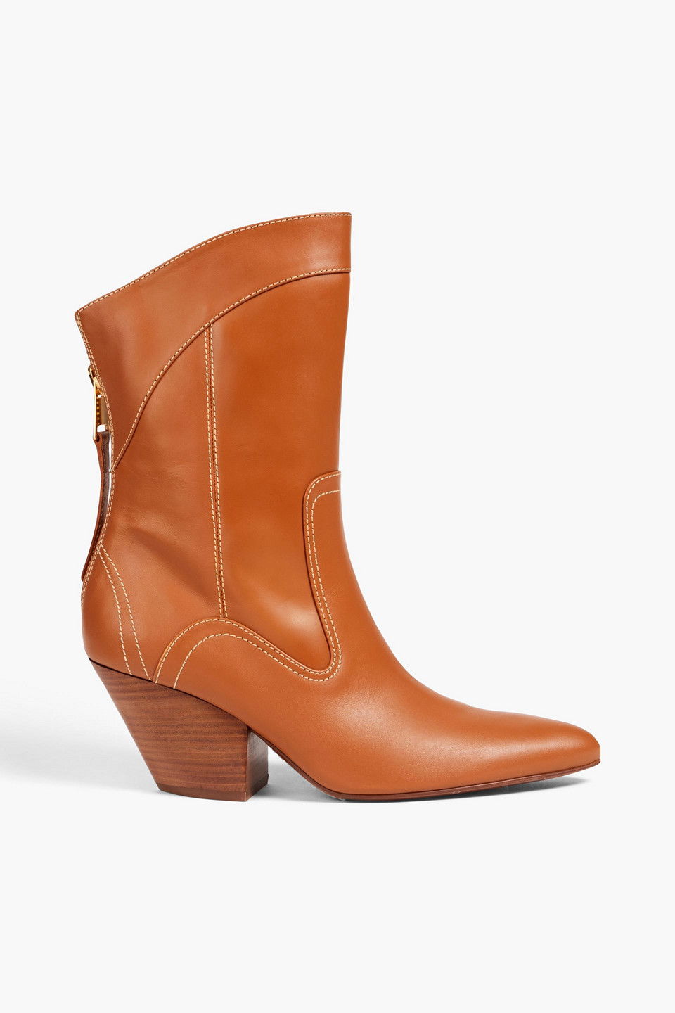 ZIMMERMANN Leather Cowboy Boots in Brown | Endource