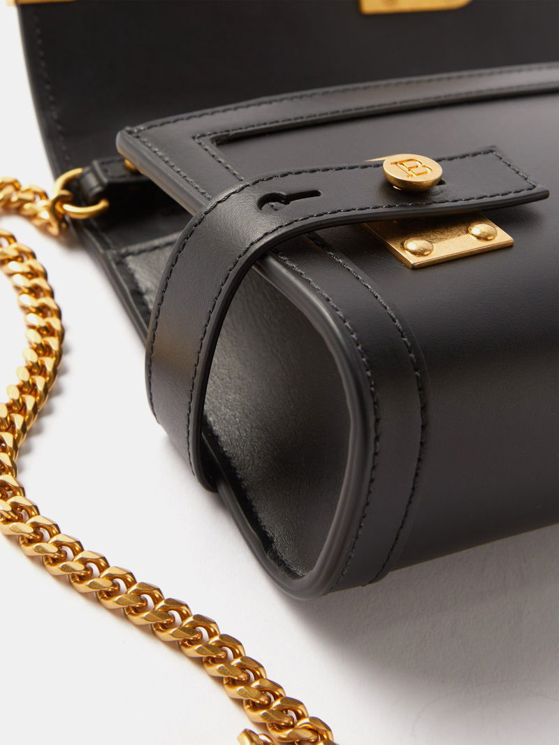 Balmain BBuzz Small Leather Cross-Body Bag in Black | Endource
