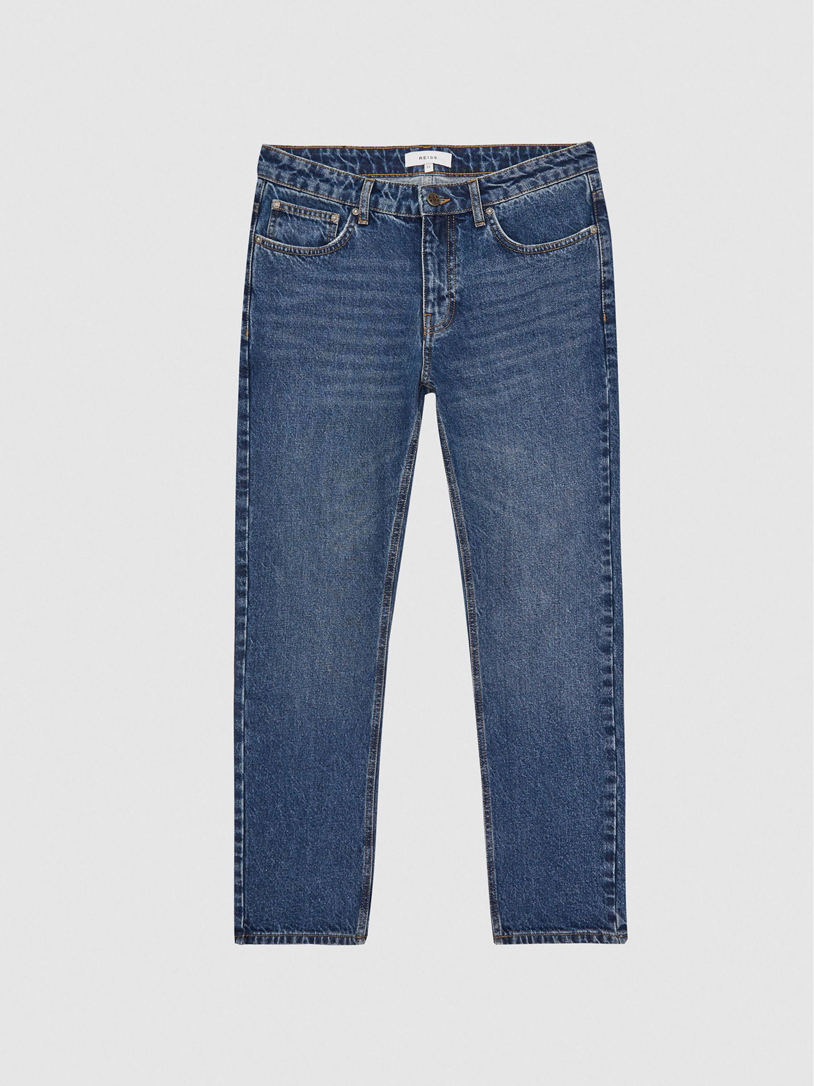 REISS Brockwell Low Rise Slim Fit Jeans in Blue | Endource