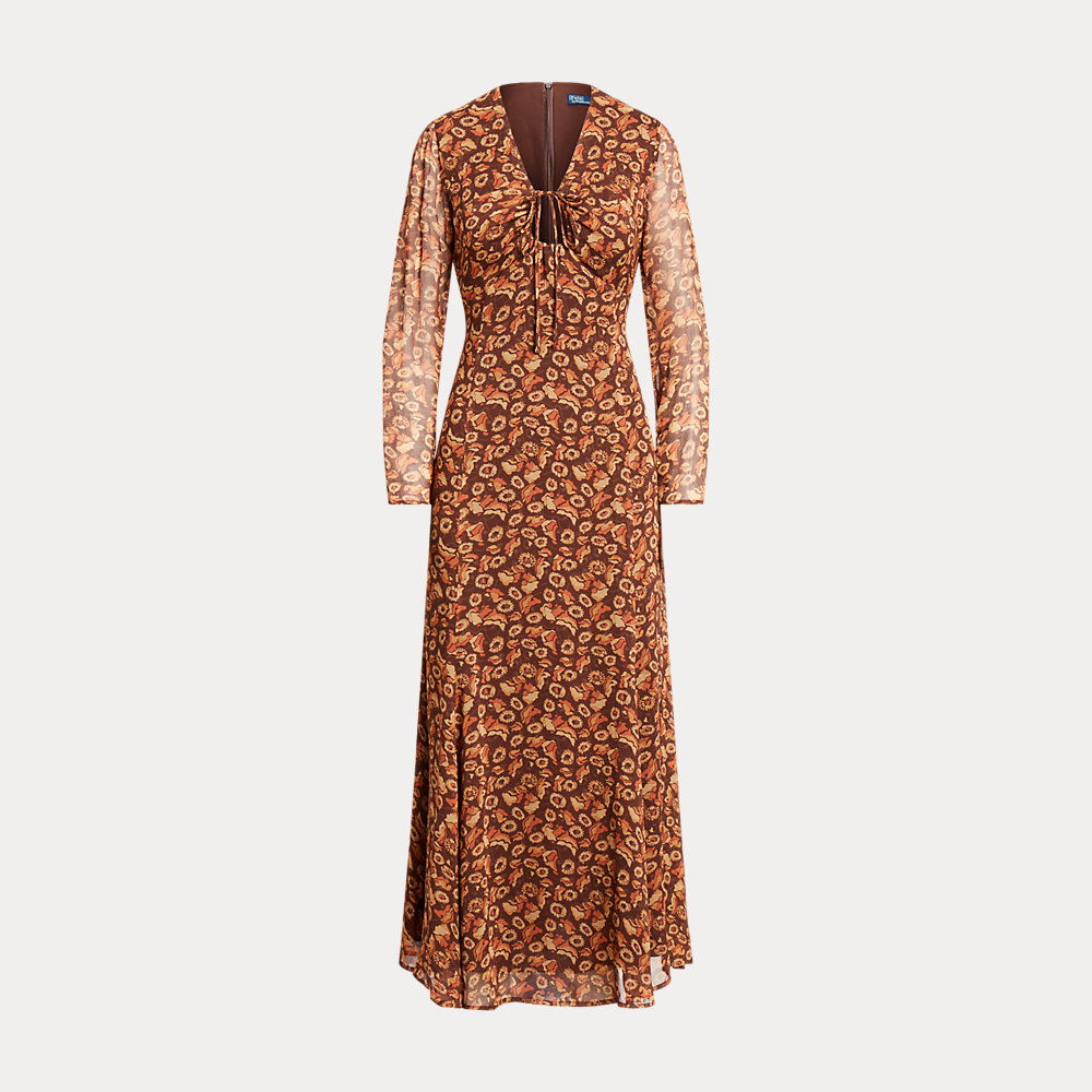 POLO RALPH LAUREN Floral Crinkle Georgette Dress | endource