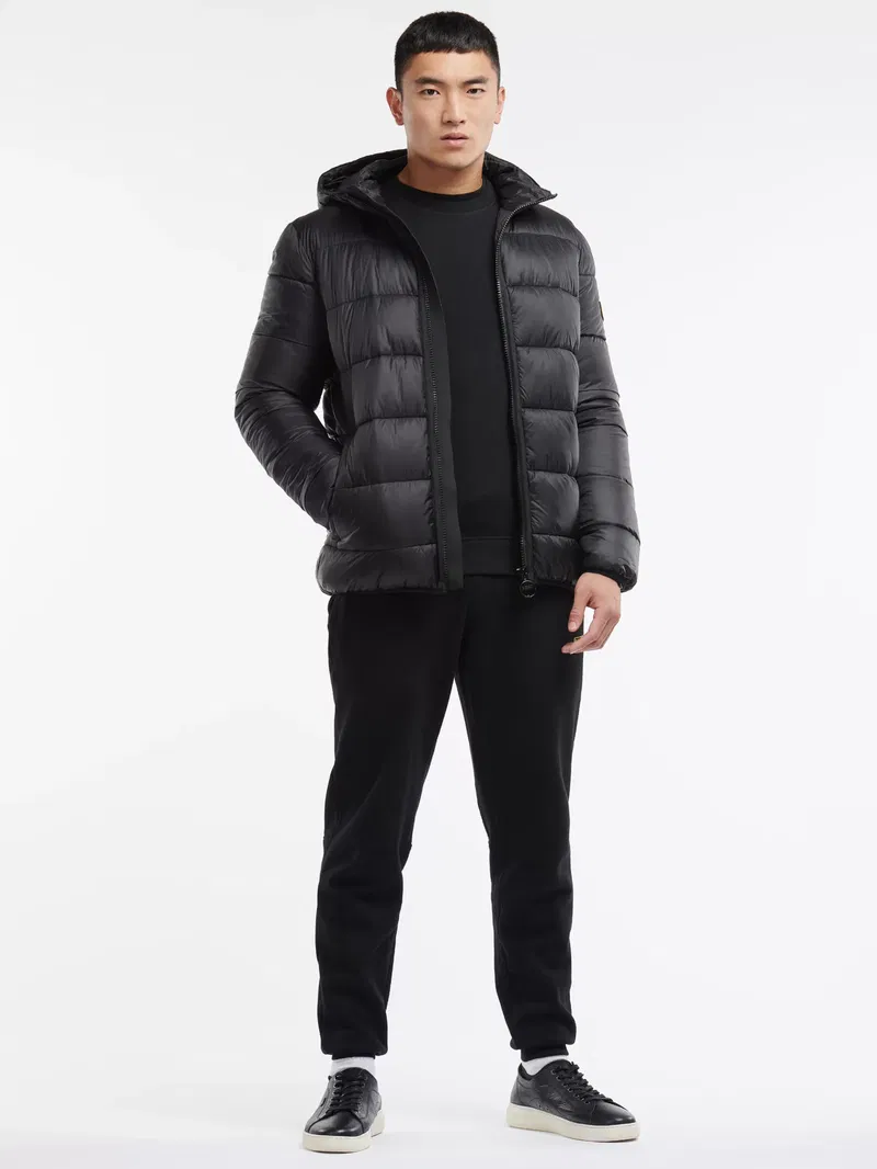 BARBOUR Bobber Puffer Jacket in Black | Endource