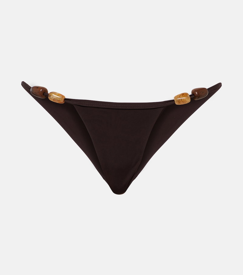 CHRISTOPHER ESBER Crystal Fracture Bikini Bottoms in Brown | Endource