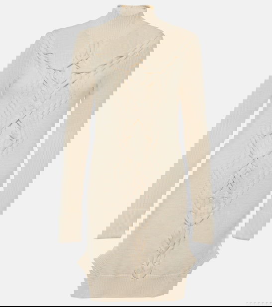 ISABEL MARANT Atina Cable-Knit Wool Minidress | endource