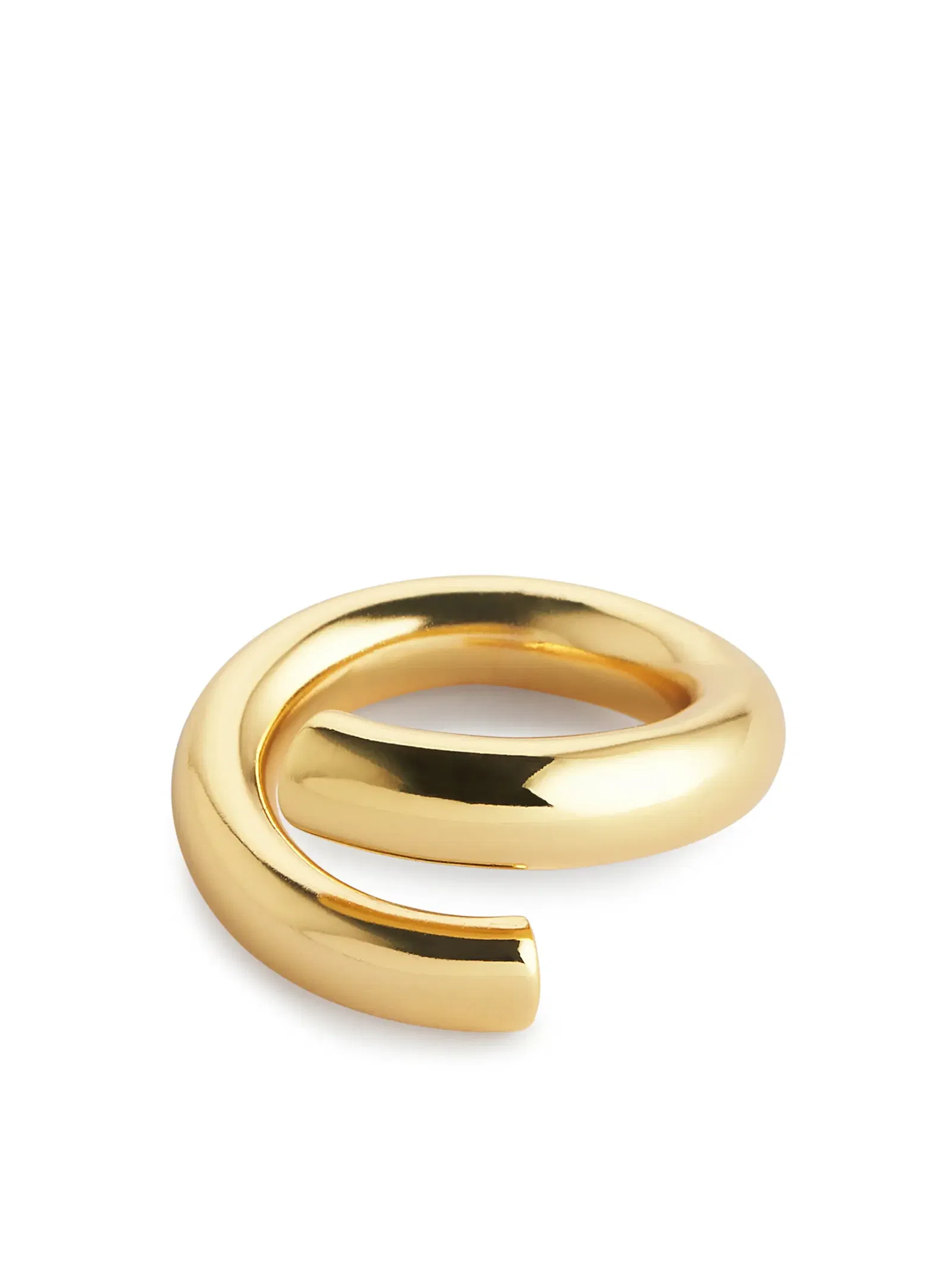 ARKET Gold-Plated Open Ring in Gold | Endource