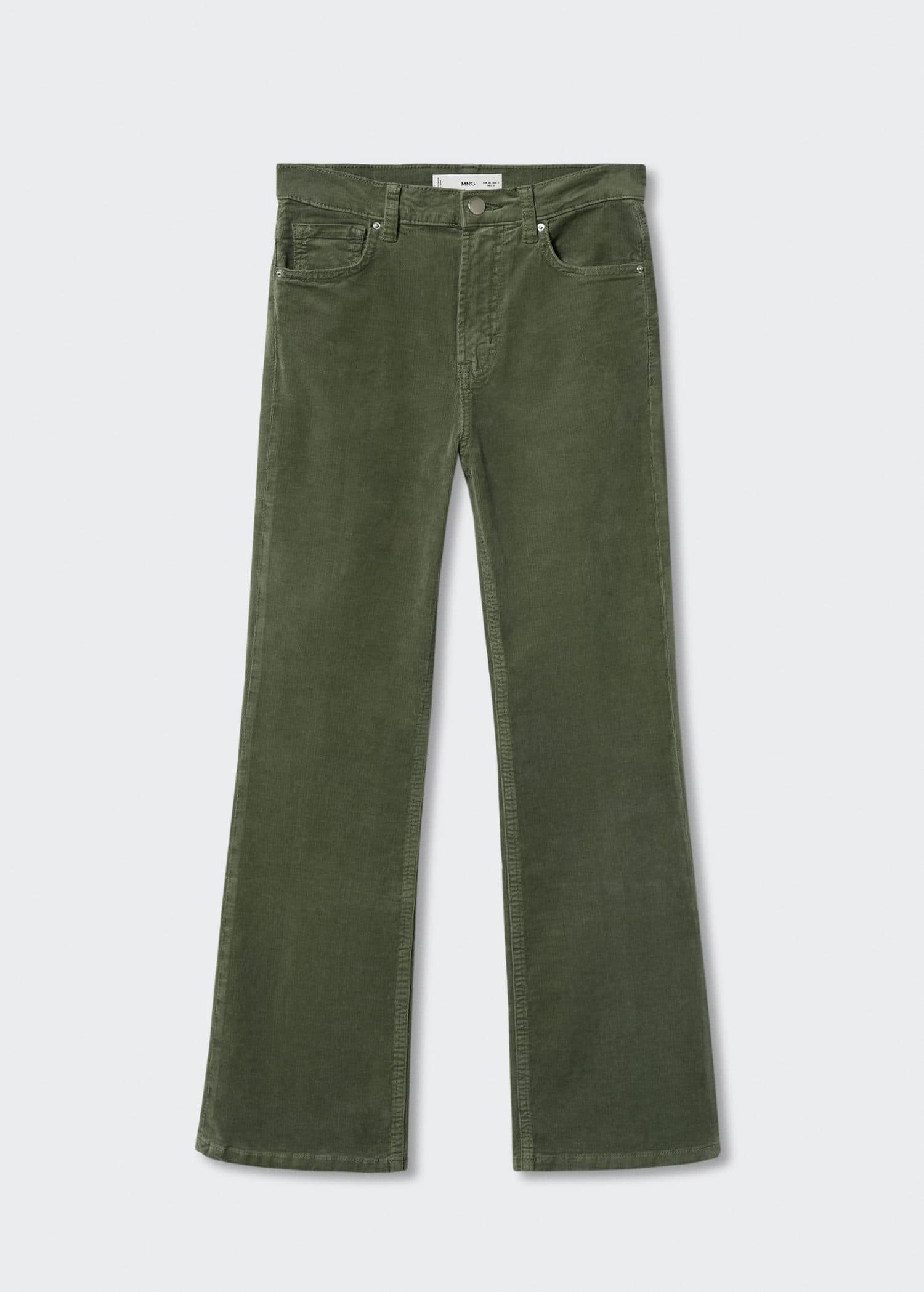 MANGO Corduroy Bootcut Jeans in Green | endource