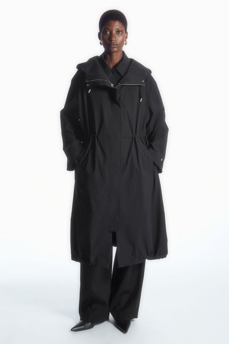 COS Oversized Layered Parka in BLACK | endource