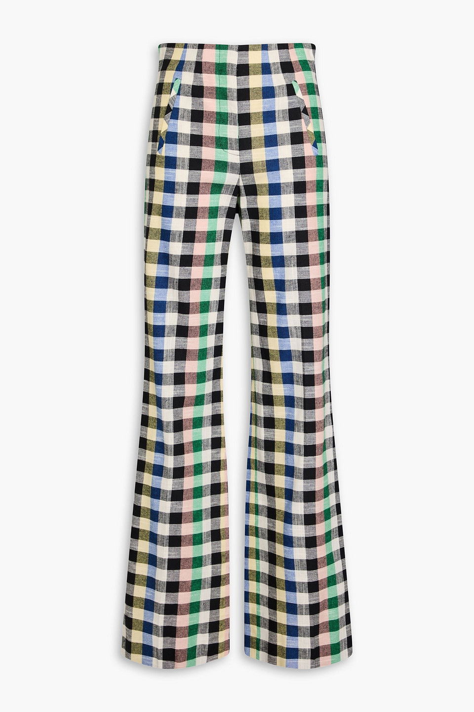 VERONICA BEARD Jude Checked Wide-Leg Pants | endource