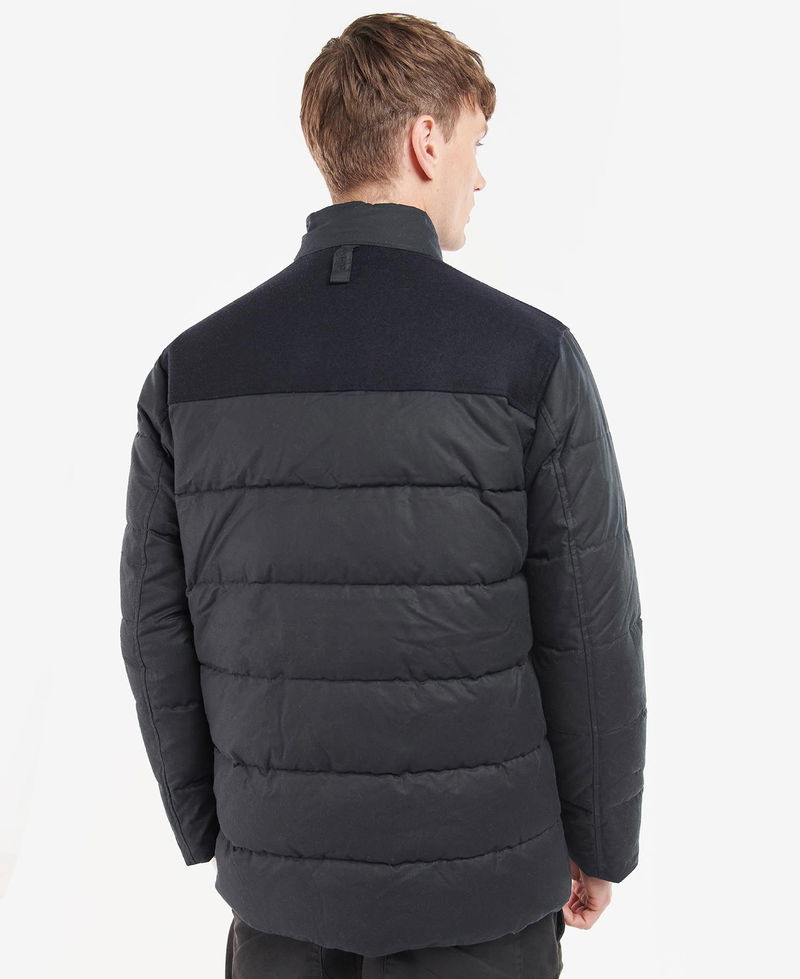 BARBOUR Barbour Baffle Trellon Wax Jacket in Navy | Endource