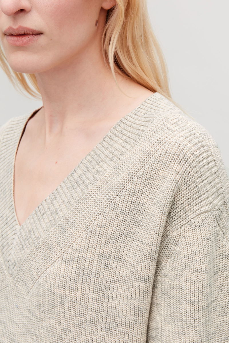 COS Deep V-Neck Knitted Jumper | Endource