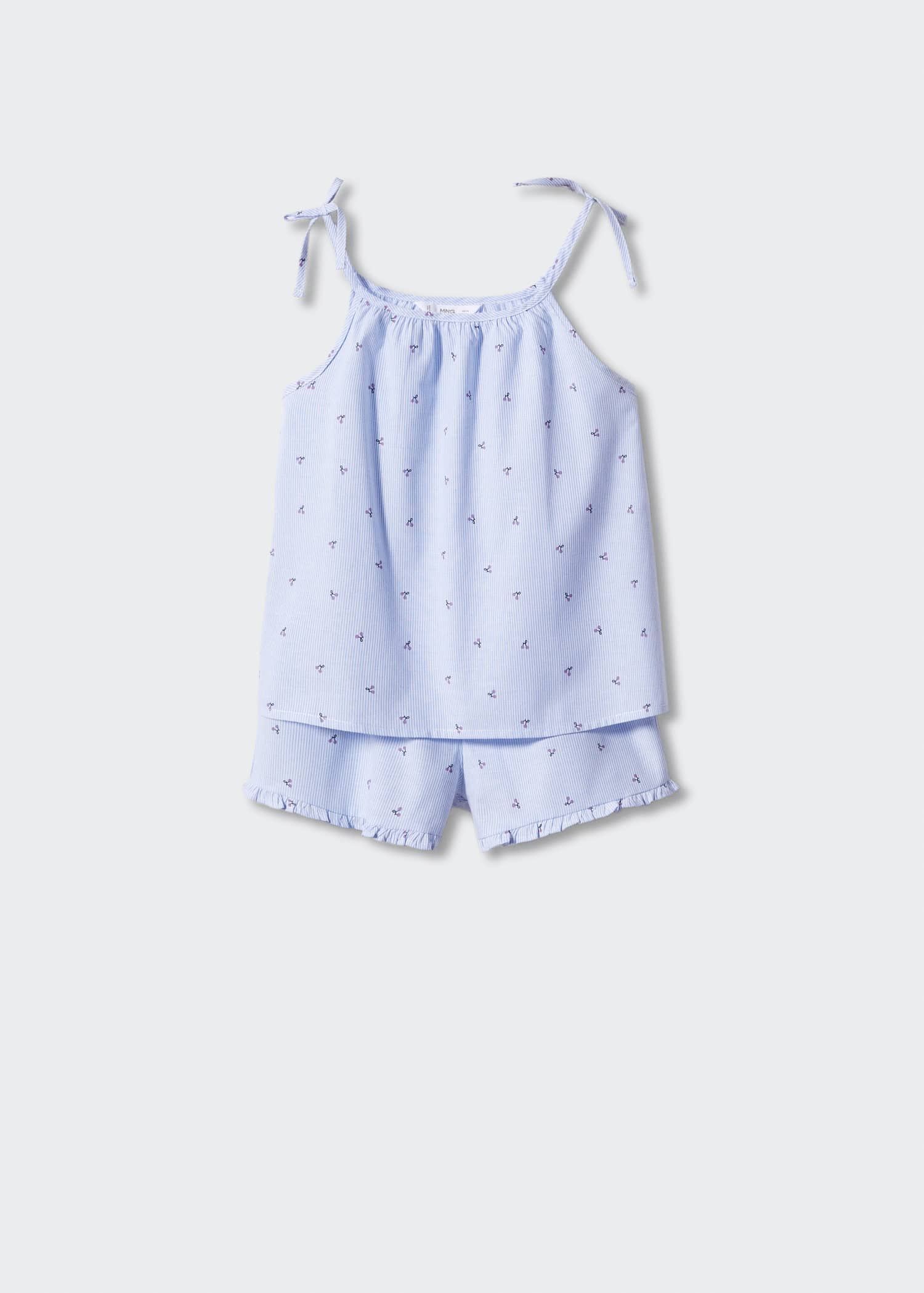 MANGO Printed Cotton Pyjamas in Blue | endource