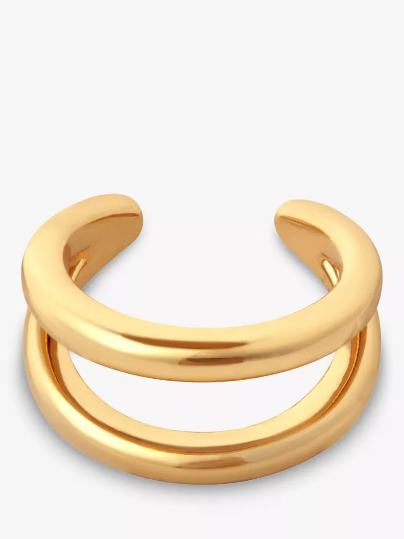 Astrid & Miyu Simple Double Row Single Ear Cuff Earring | endource