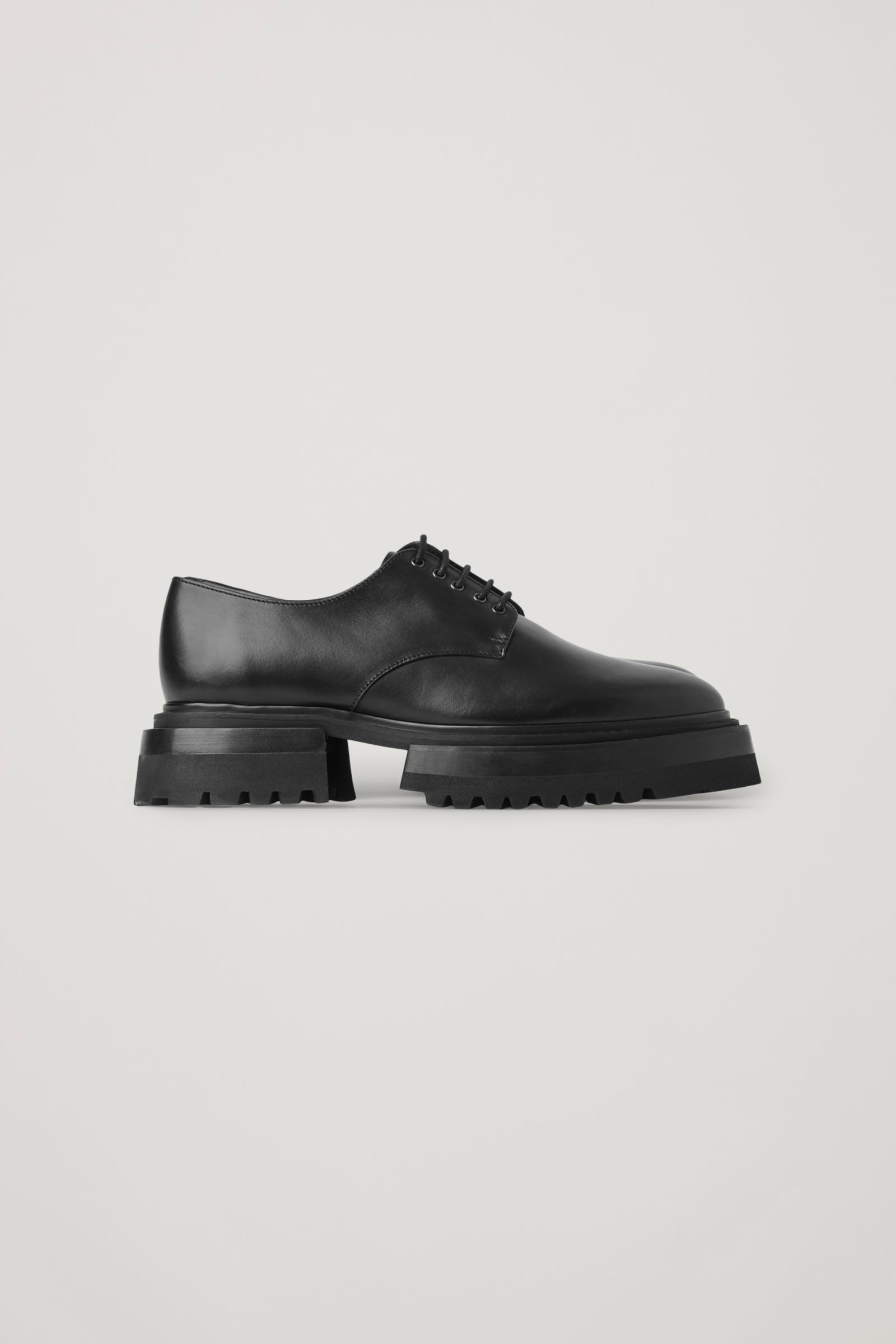 COS Chunky Derby Shoes in Black | endource