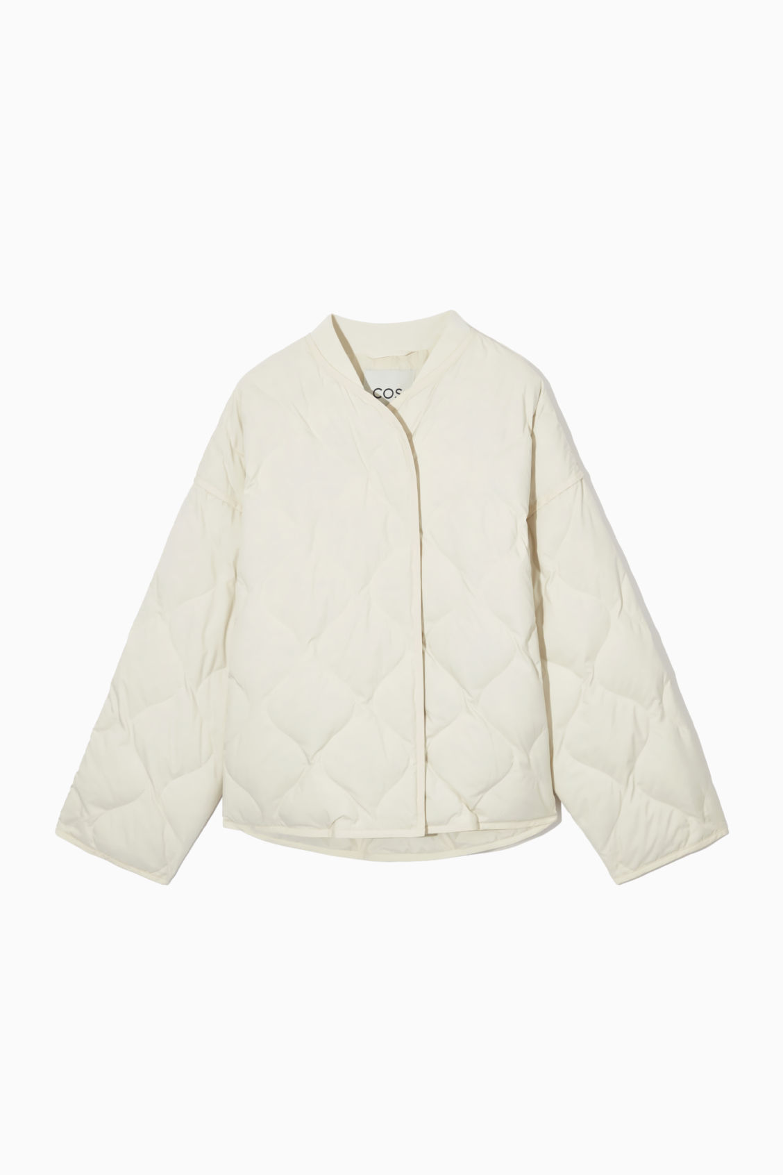 COS Oversized Quilted Liner Jacket in OFF-WHITE | endource