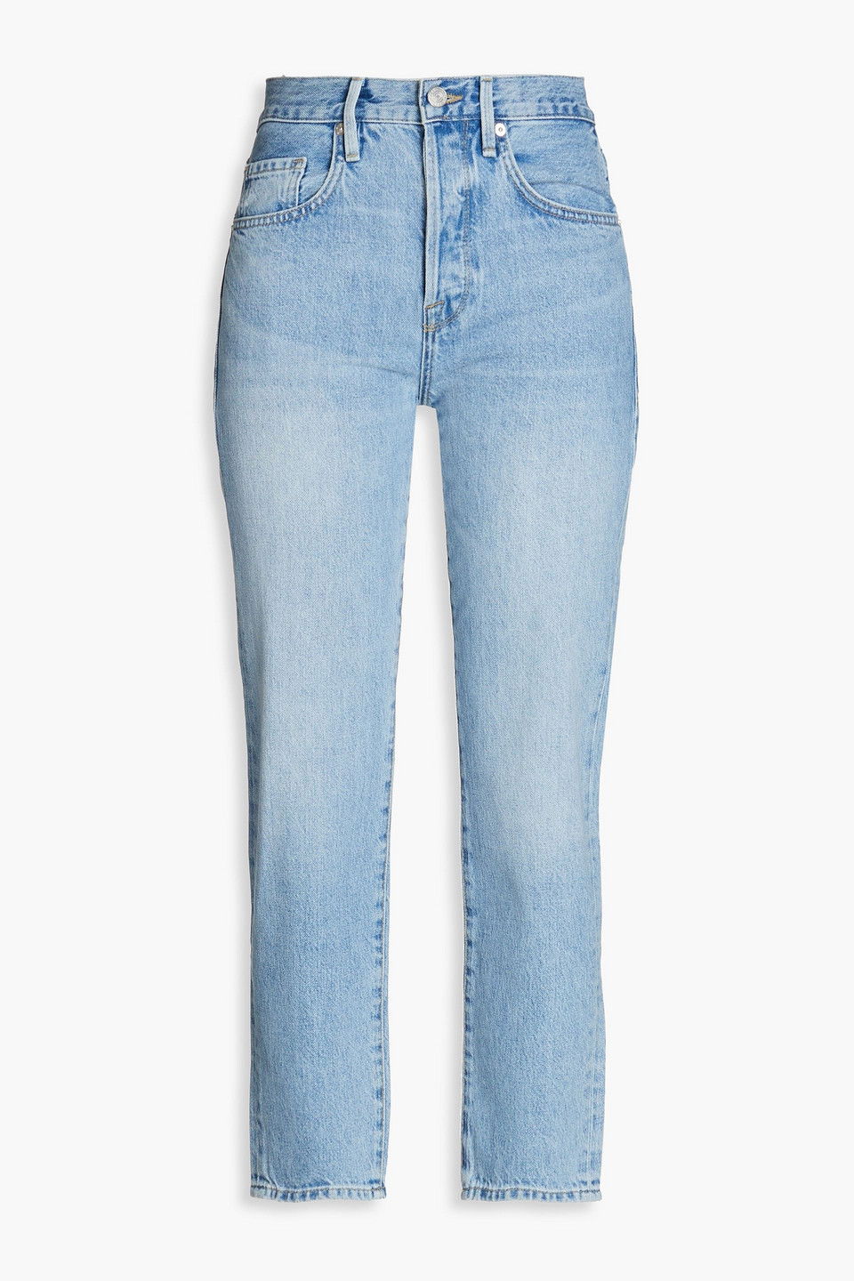 FRAME Le Original High-Rise Straight-Leg Jeans in Blue | endource
