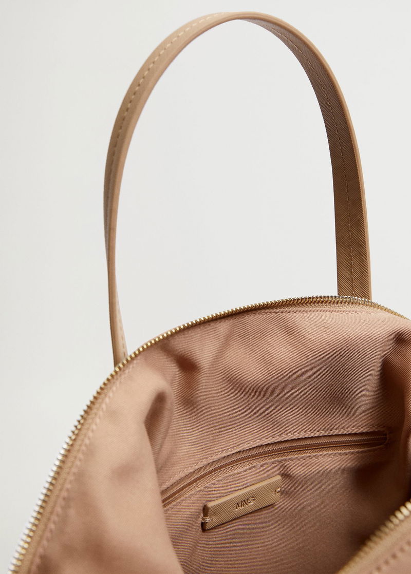 MANGO Nylon Shopper Bag in Beige | endource