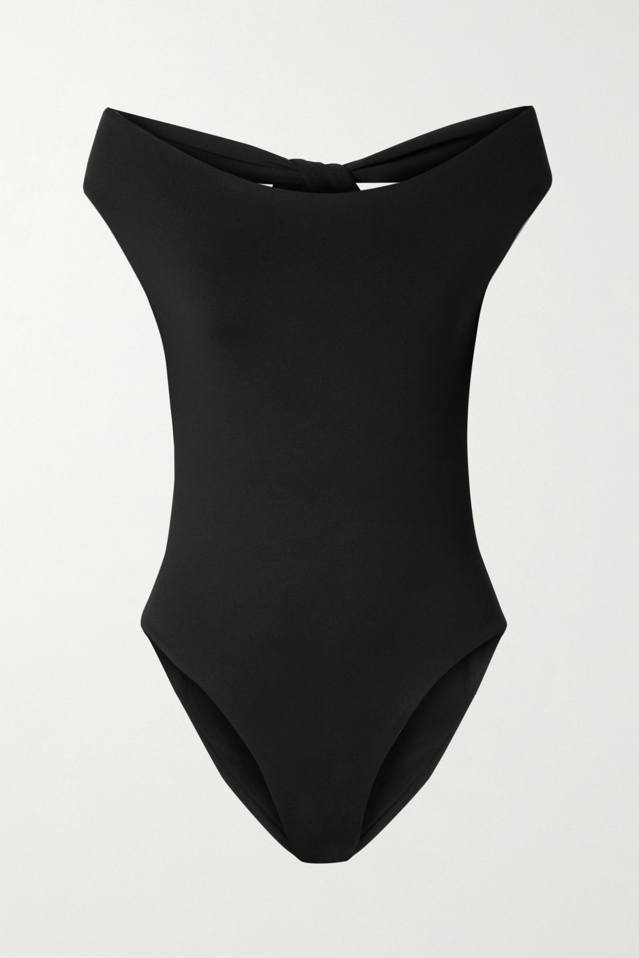 SKIN The June Off-The-Shoulder Swimsuit in Black | Endource