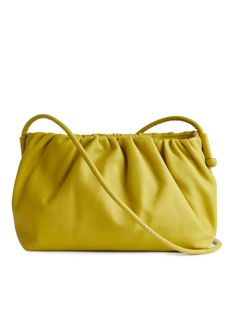 ARKET Ruched Leather Crossbody Bag | endource