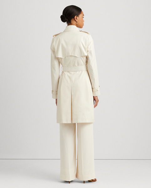 LAUREN RALPH LAUREN Double-Breasted Cotton-Blend Trench Coat | Endource