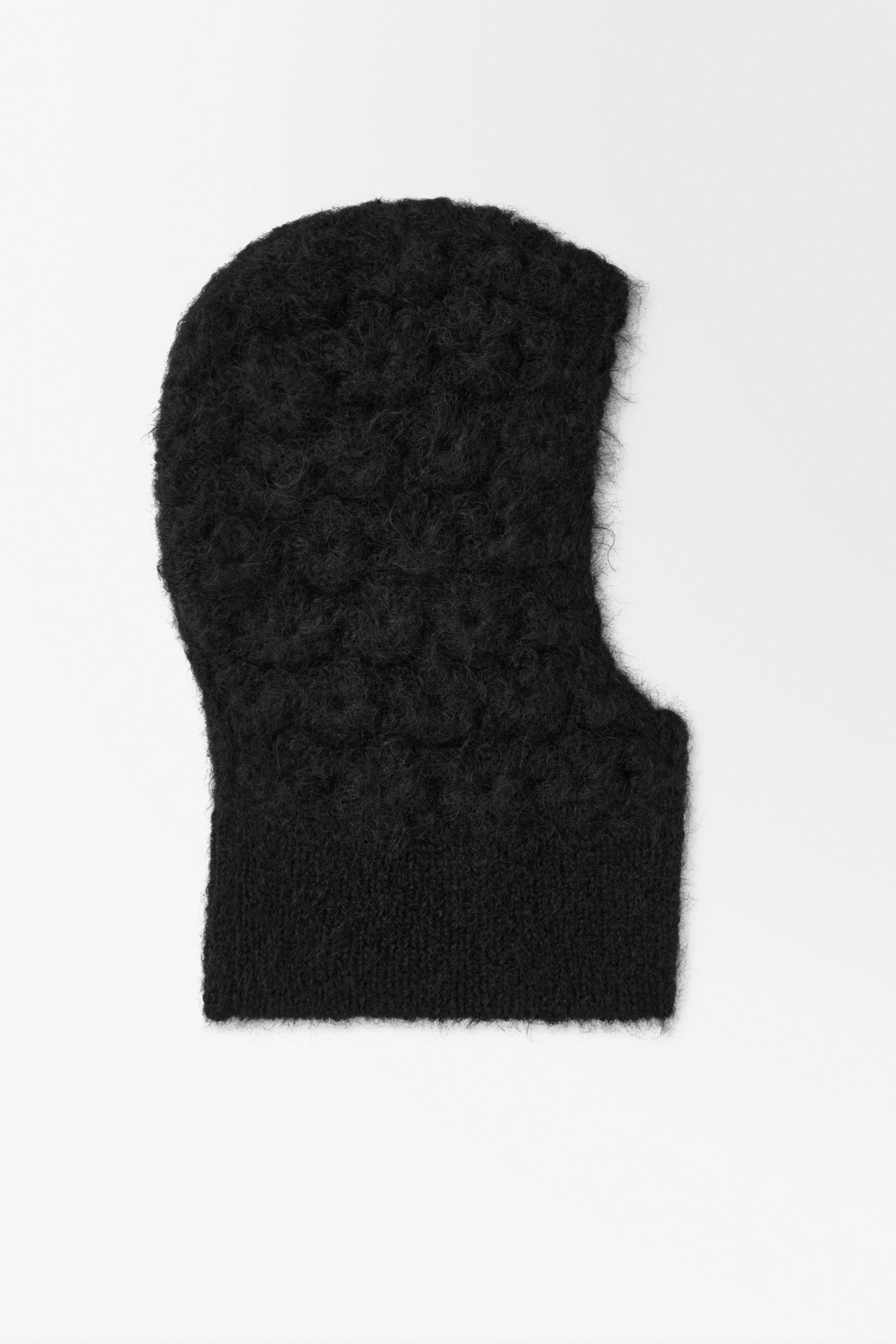 COS The Crochet-Knit Balaclava in BLACK | endource