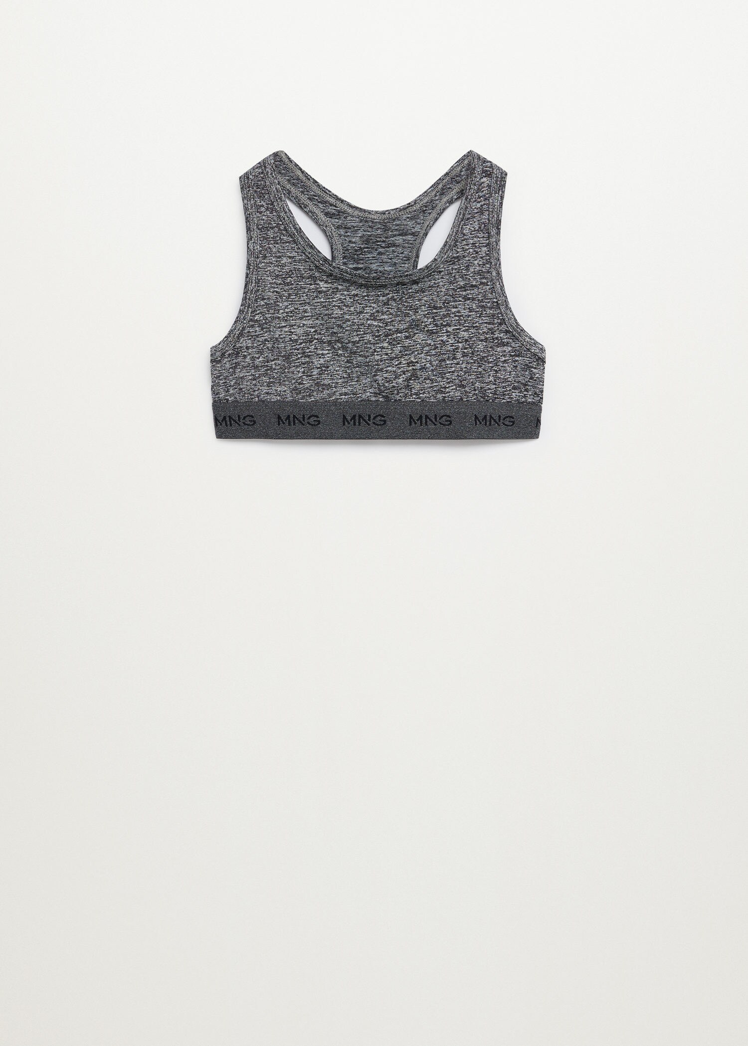 MANGO Flecked Top in Medium Heather Grey | endource