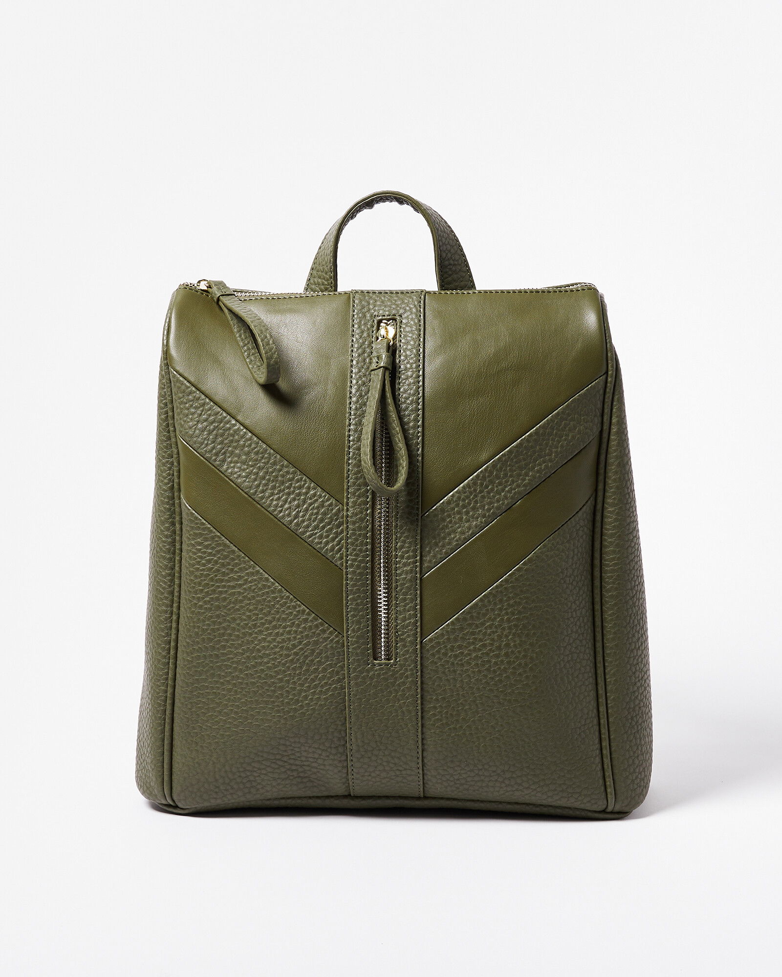 OLIVER BONAS Chevron Backpack in Green | Endource