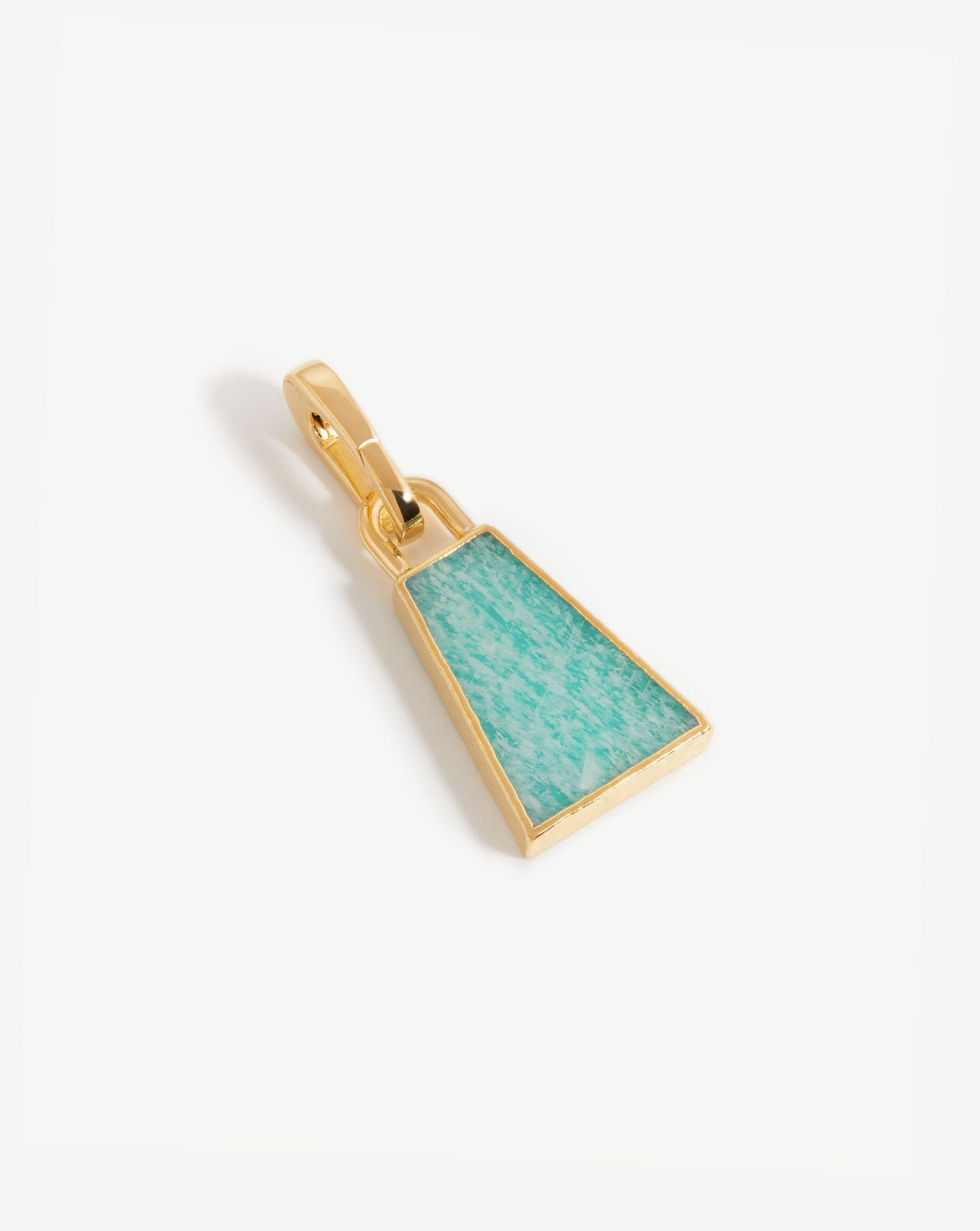 MISSOMA Pyramid Clip-On Pendant in 18ct Gold Vermeil/Amazonite | endource