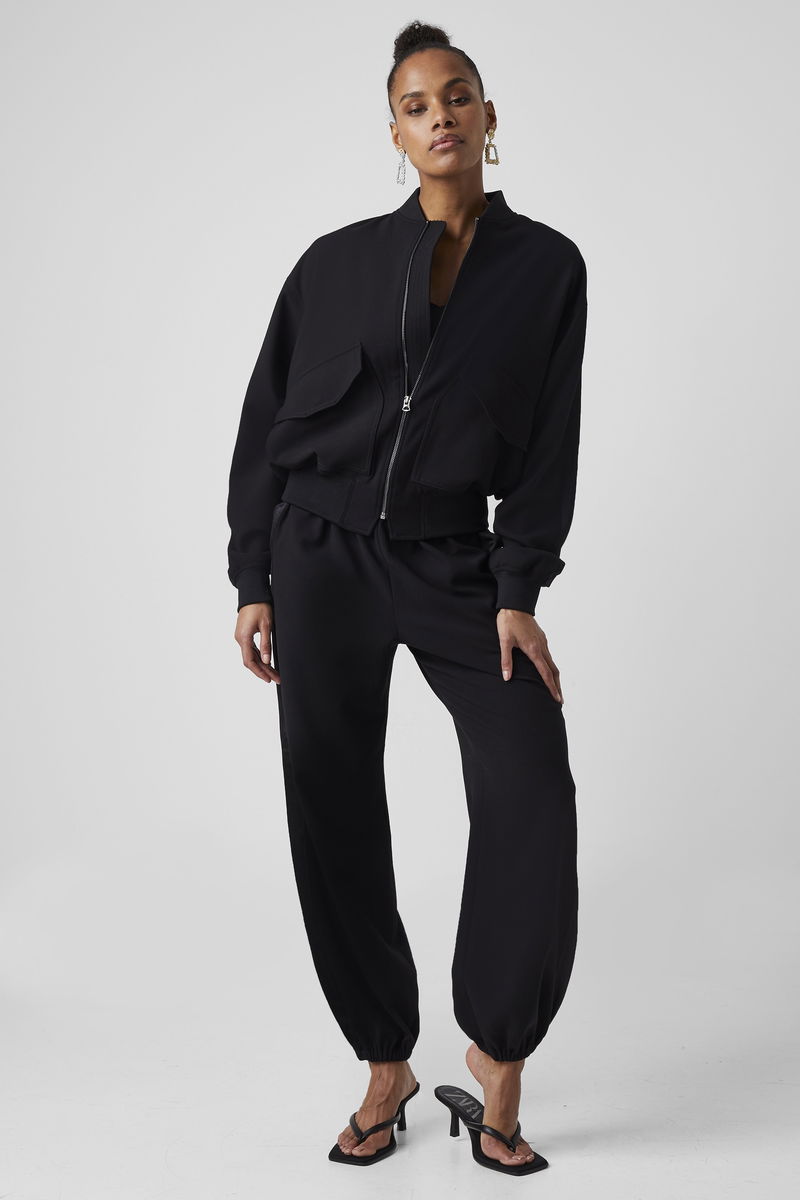 FRENCH CONNECTION Renchi Ponte Jacket in Black | endource