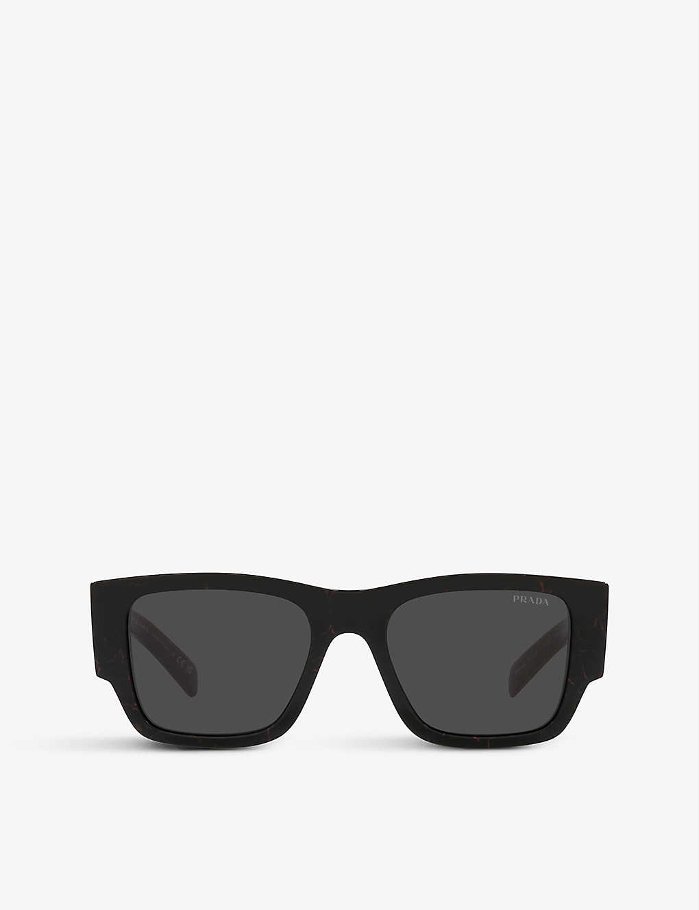 PRADA Pillow-Frame Acetate Sunglasses in BLACK | Endource