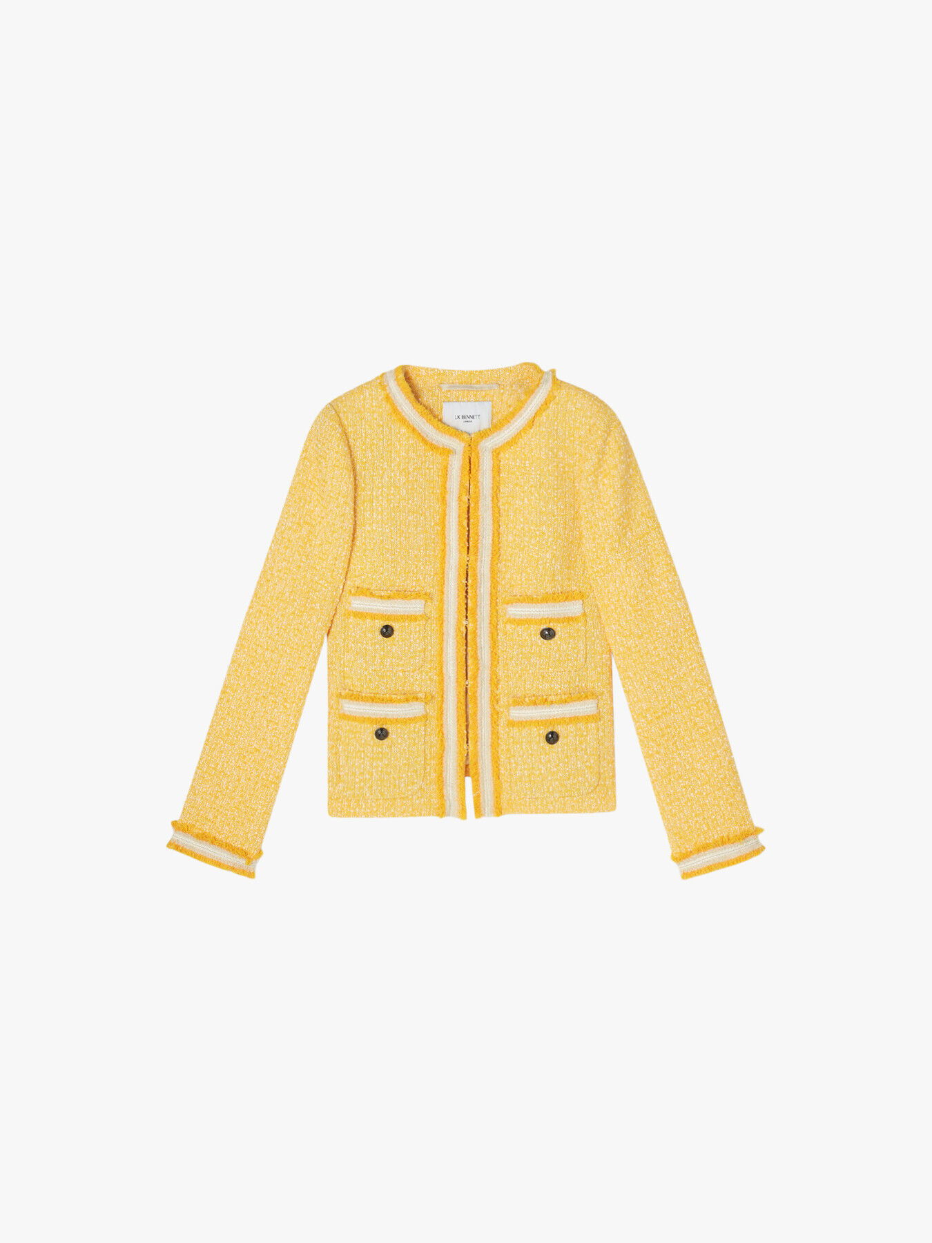 L.K. BENNETT Charlee Tweed Jacket in Yellow | endource
