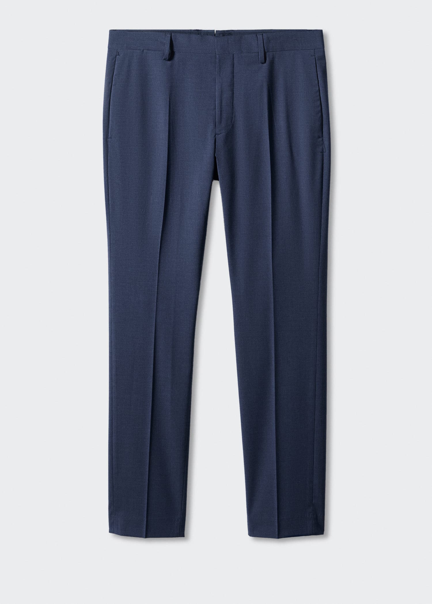 MANGO Slim Fit Trousers in Ink Blue | Endource