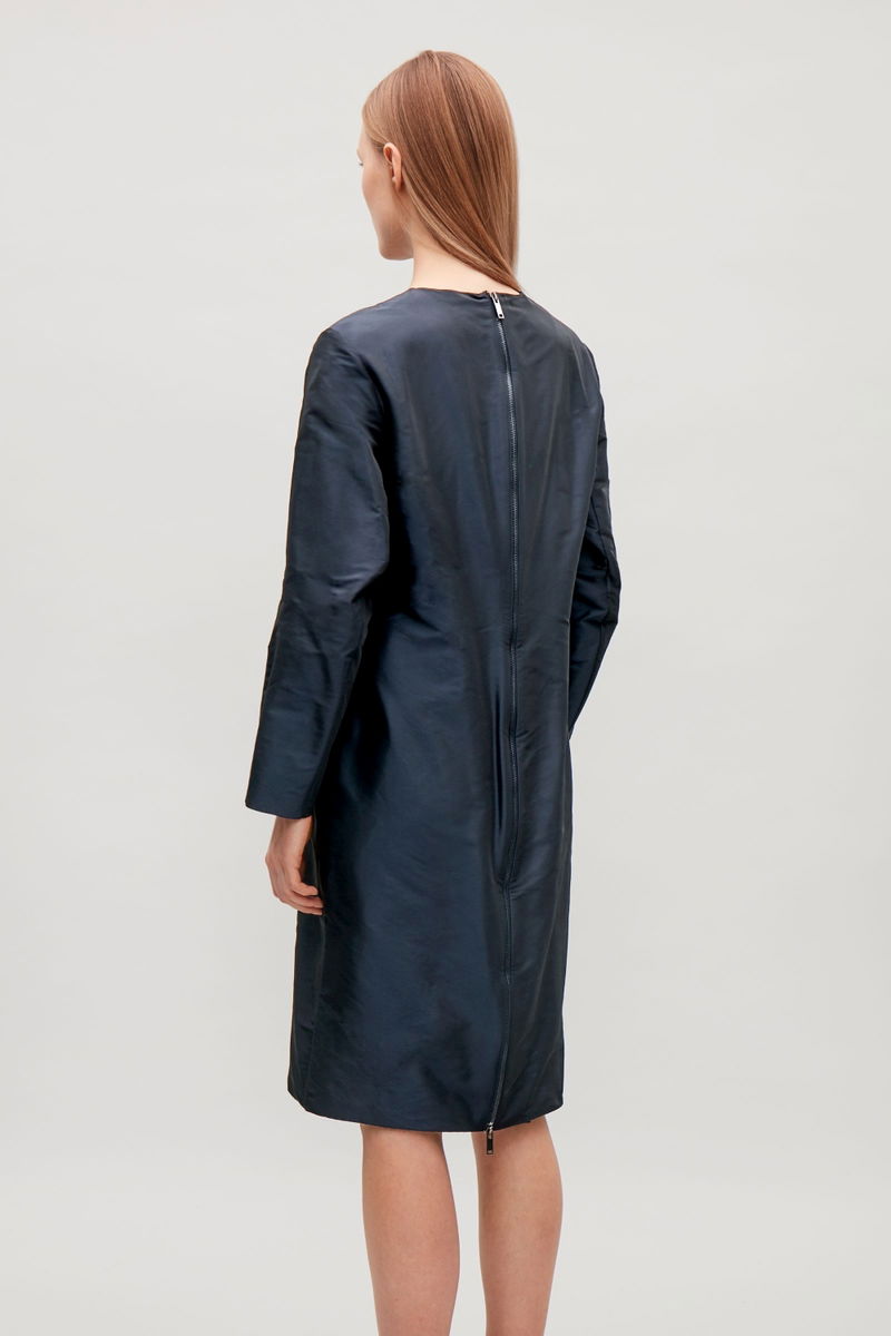 COS Back Zip Metallic Dress | endource