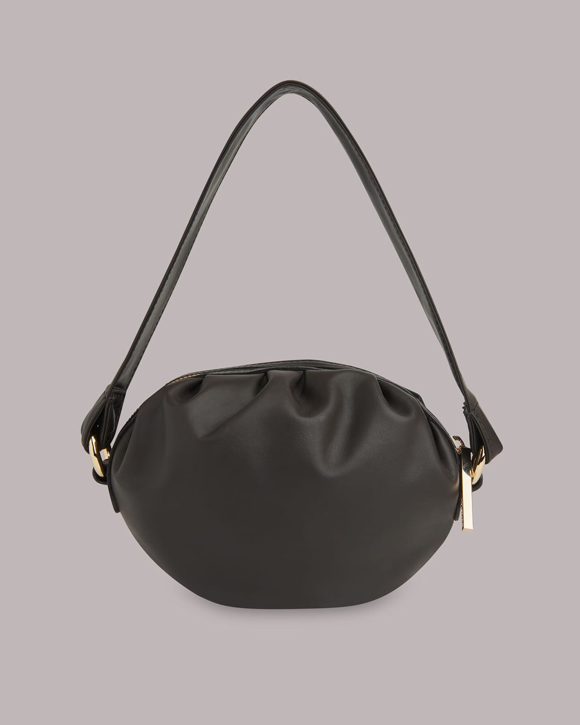 WHISTLES Raina Puff Ball Bag in Chocolate | endource