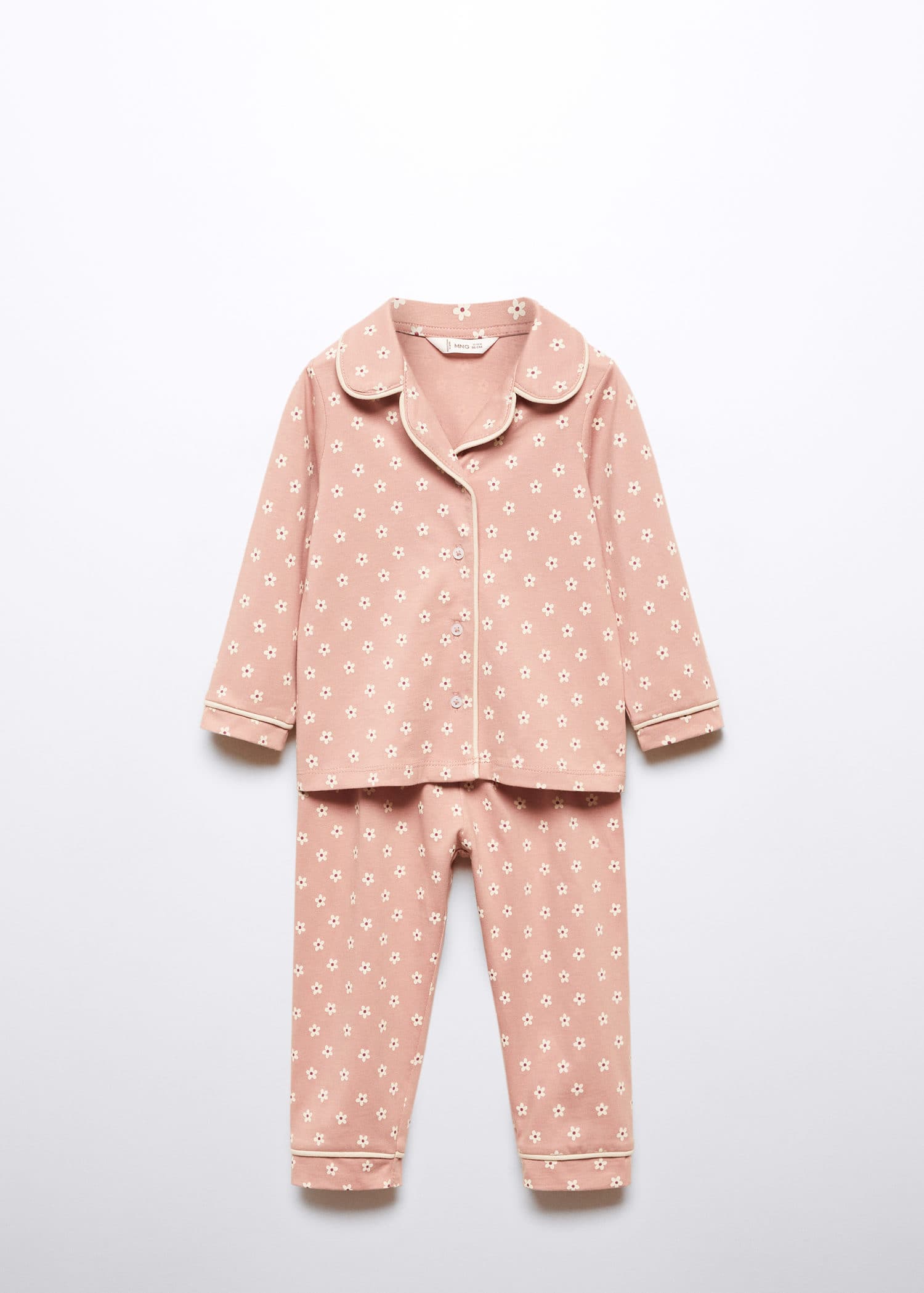 MANGO Floral Cotton Pyjamas in Pink | Endource