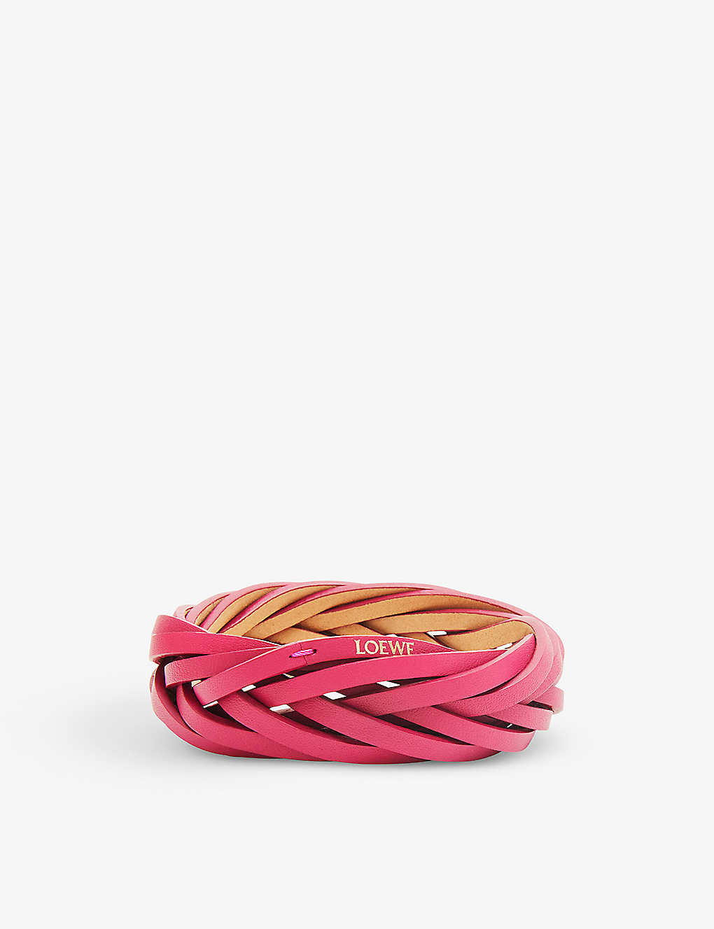 LOEWE Braided-Leather Bangle | endource
