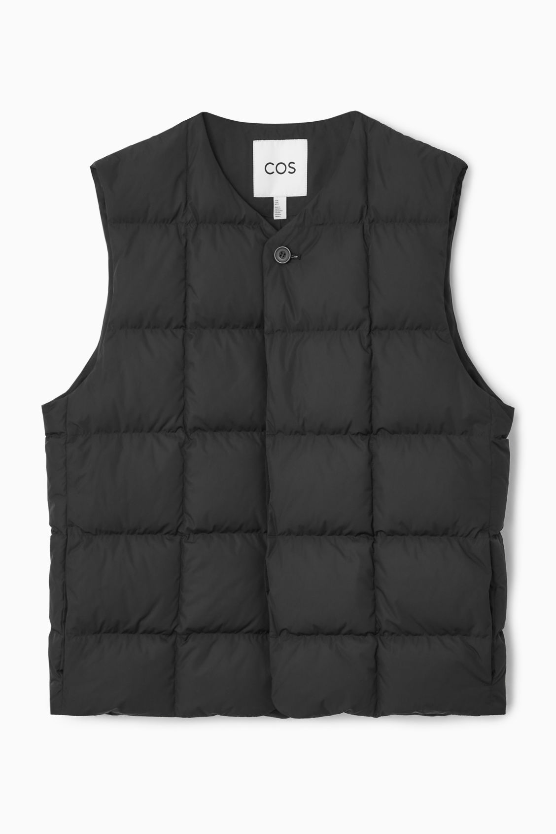 COS Quilted Padded Liner Gilet in BLACK | endource