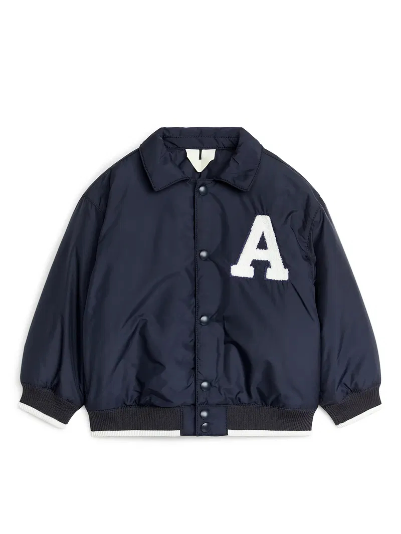 ARKET Varsity Jacket in Dark Blue | Endource