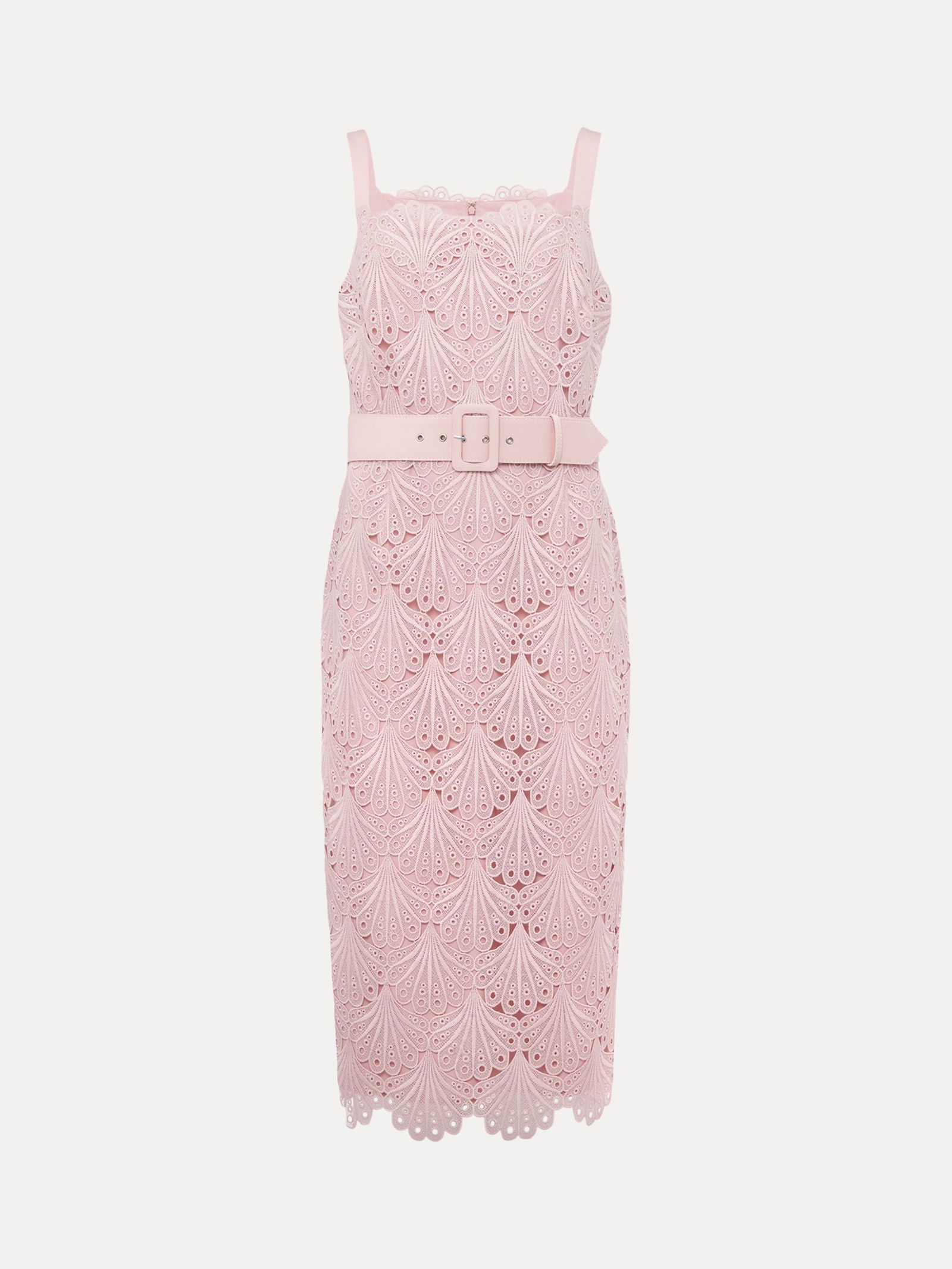 PHASE EIGHT Carrie Midi Lace Dress in Clay | endource