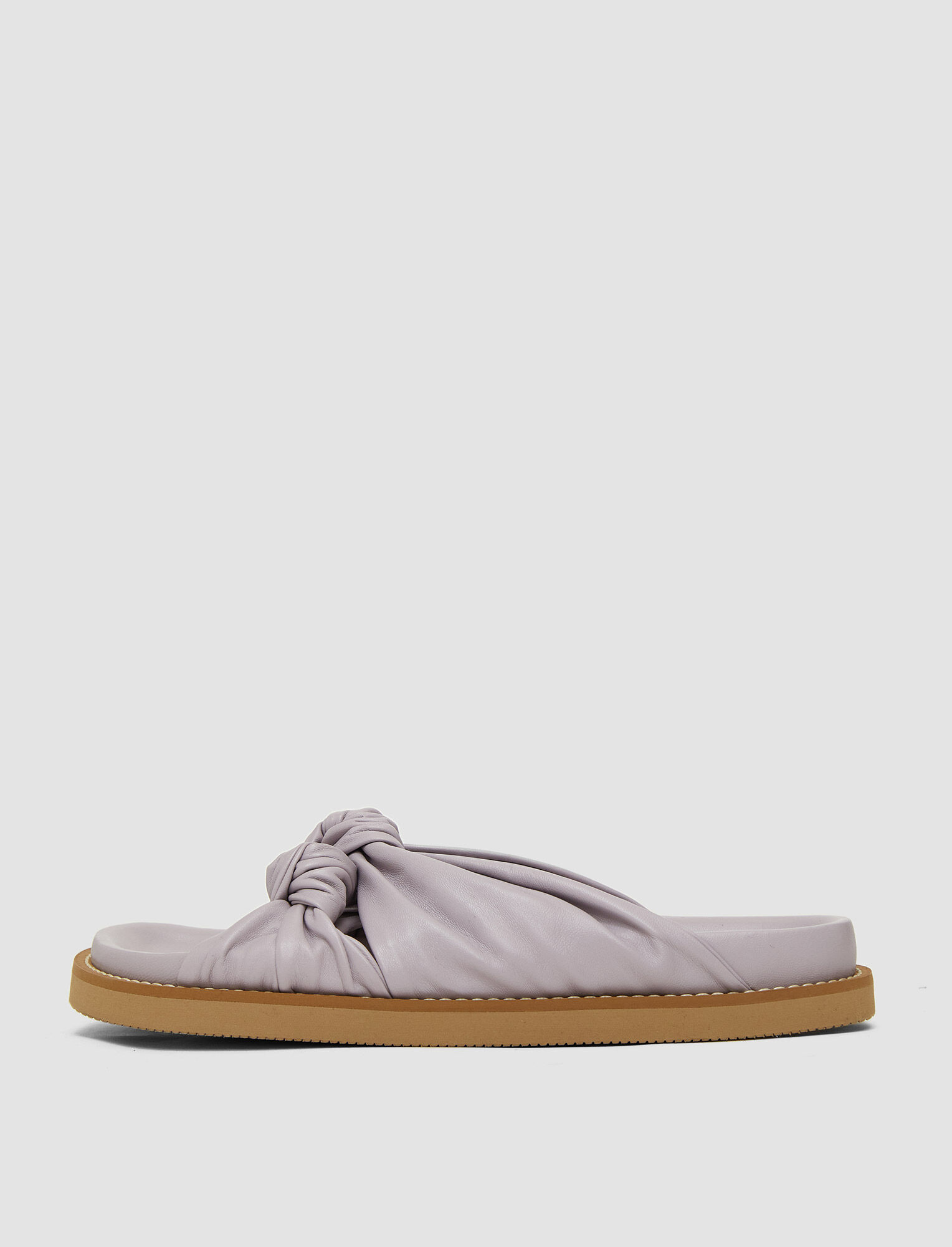 JOSEPH Leather Big Knot Sandals in Sweet Pea | Endource