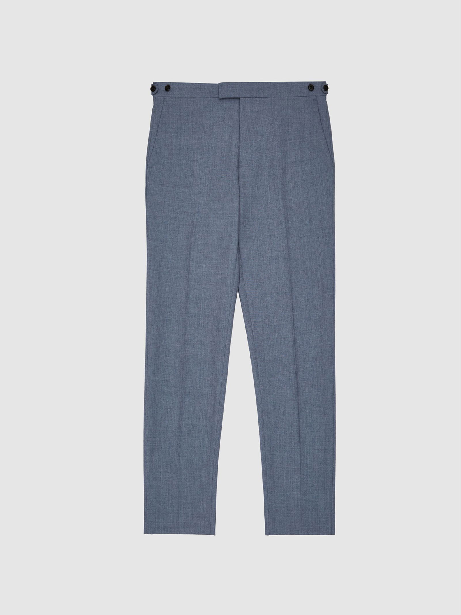REISS Reiss Airforce Bold Slim Fit Wool Trousers in Airforce Blue ...