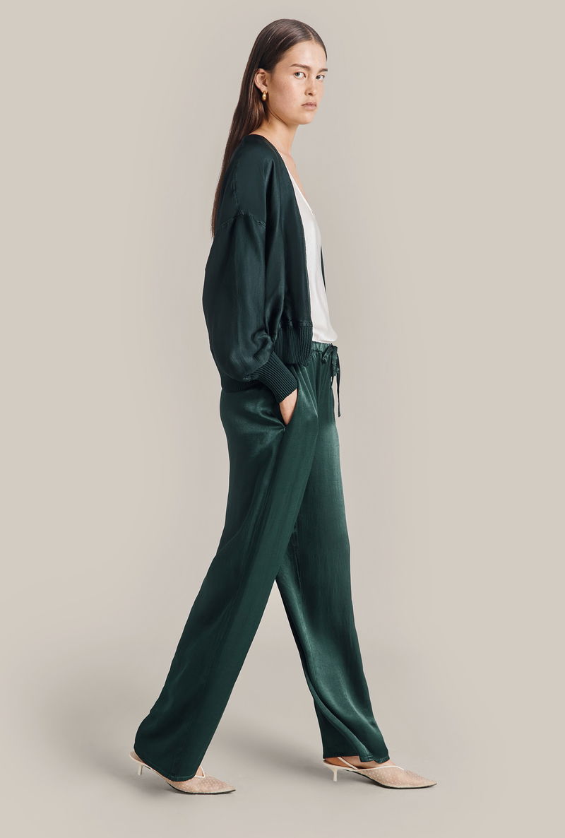 GHOST Anouk Satin Bomber Jacket | Endource