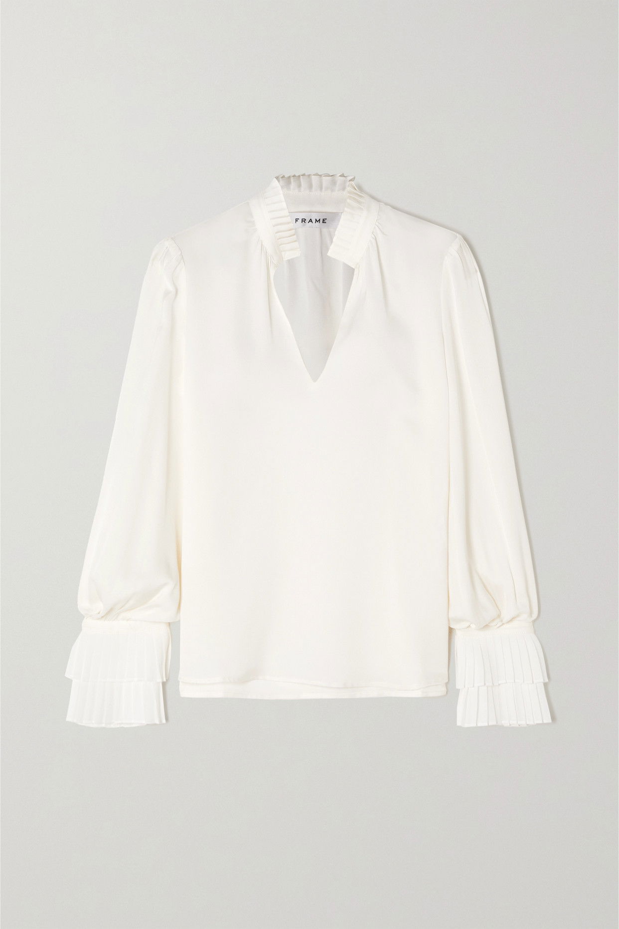 FRAME Pleated Silk Blouse | Endource