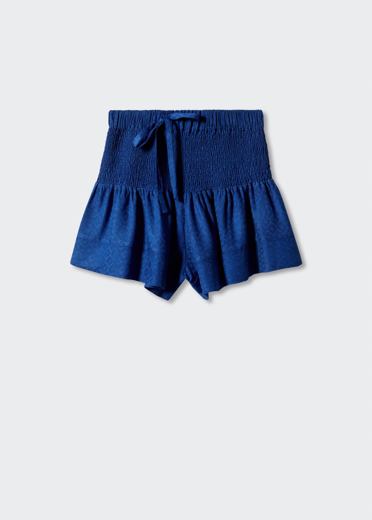 MANGO Shorts With Gathered Detail in Blue | Endource