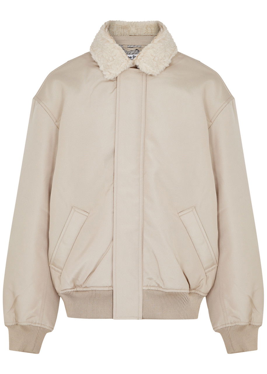 ACNE STUDIOS Faux Shearling-Trimmed Padded Bomber Jacket | Endource