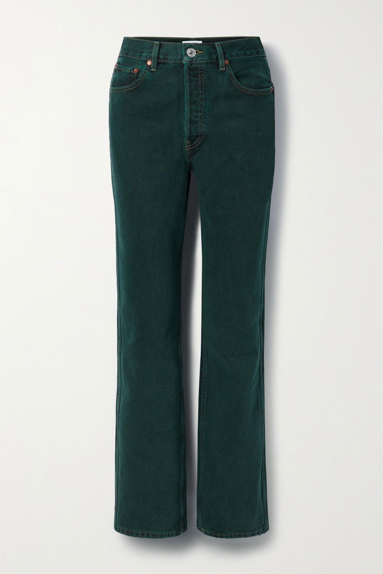 Redone 90s Straight-Leg Jeans in Green | endource