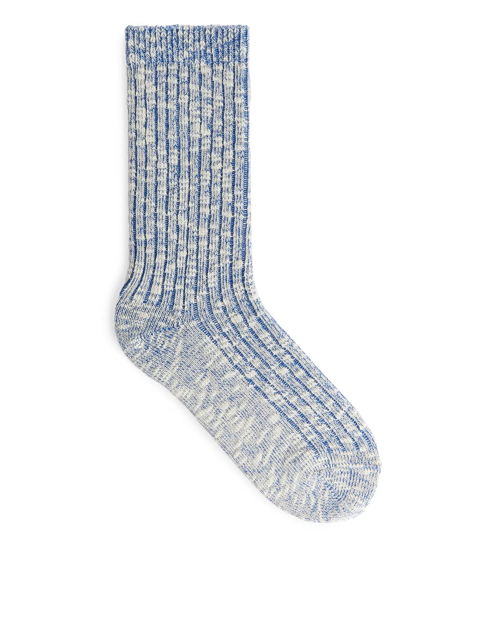 ARKET Chunky Knit Socks in Blue Melange | endource
