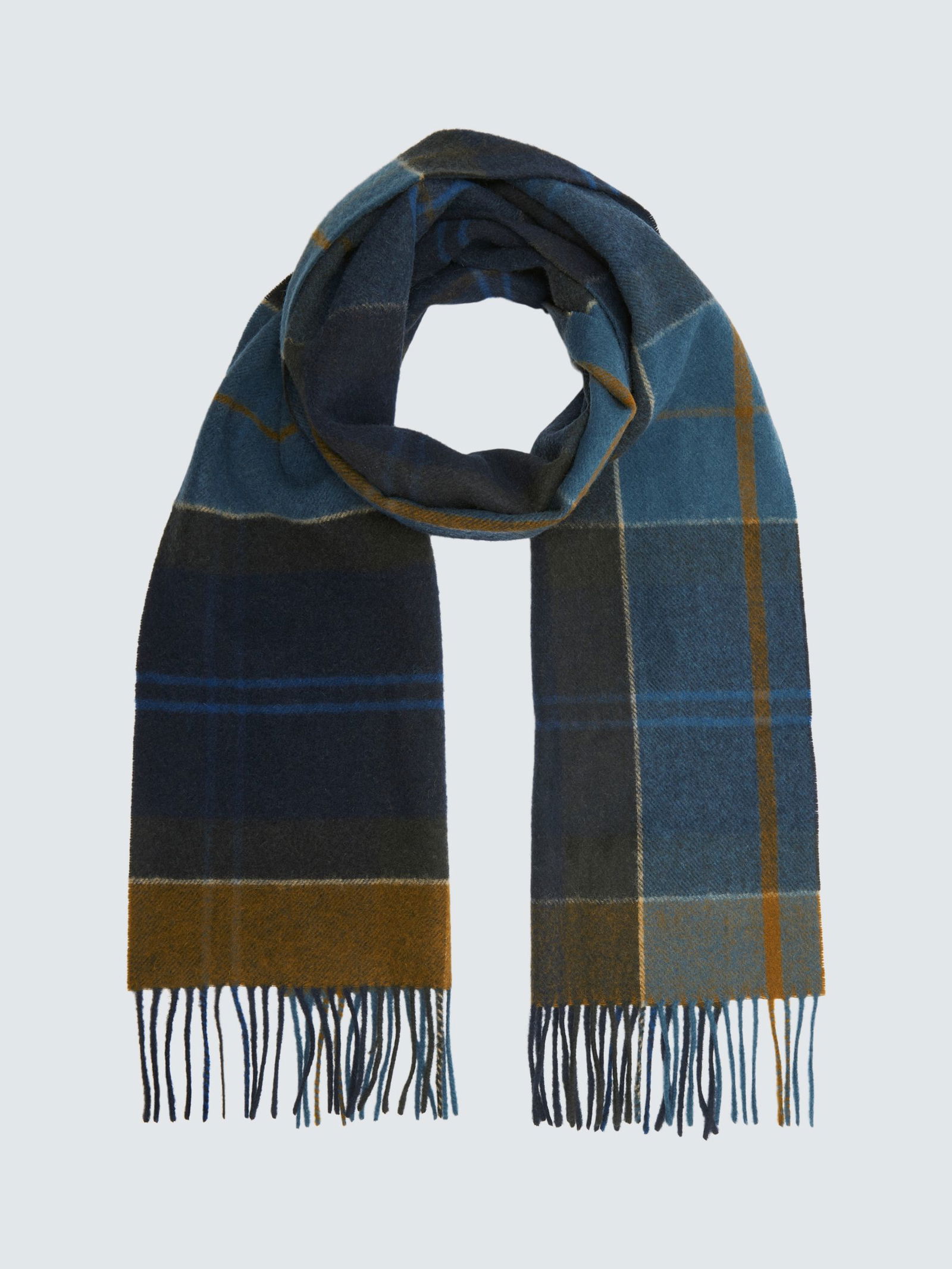 BARBOUR Tartan Pattern Scarf in Blue/Multi | Endource