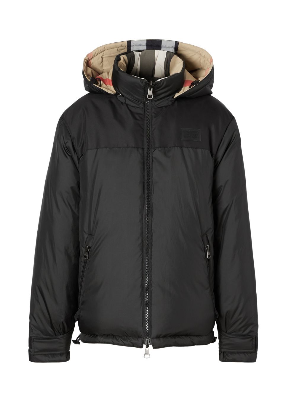 BURBERRY Reversible Check Nylon Puffer Jacket | endource