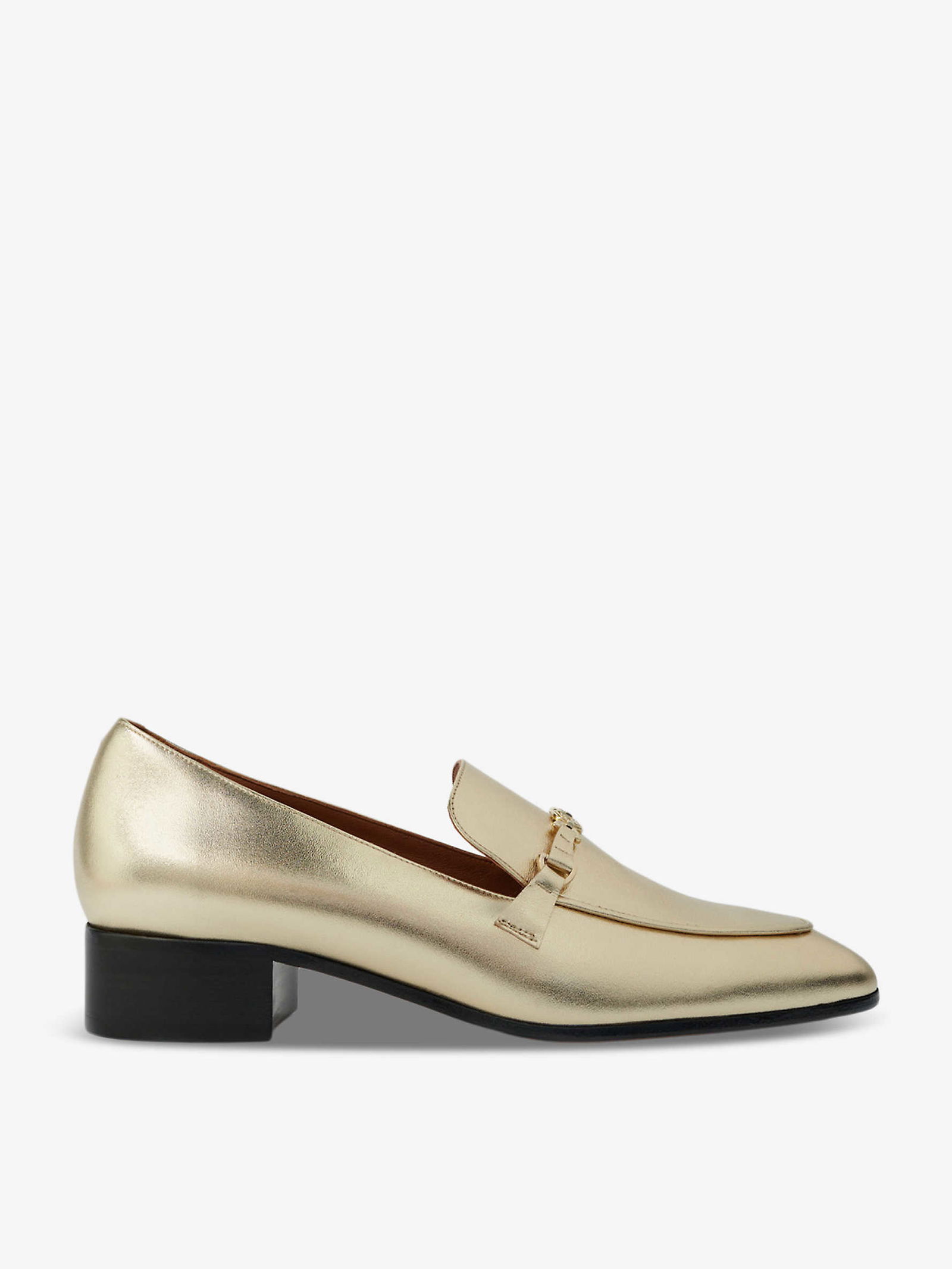 MAJE Logo-Embellished Leather Loafers in OR | Endource