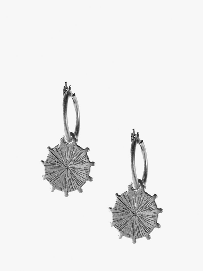 MINT VELVET Silver Tone Solderdot Hoop Earrings in Silver | endource